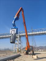 China Photovoltaic Pile Driver For Cement Piles 48-52 Ton HITACHI Excavator for sale