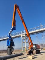 China Photovoltaic Pile Driver For Cement Piles 48-52 Ton HITACHI Excavator for sale