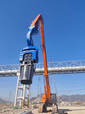 China Photovoltaic Pile Driver For Cement Piles 50-65Ton HITACHI Excavator for sale