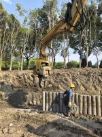 China 12 Meter 360° Rotation Vibro Hammer For 30-33 Ton Excavator for sale