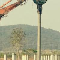 China 2800 RPM Hydraulic Sheet Pile Driver | Efficient Piling for Photovoltaic Projects in Wet Terrain for sale