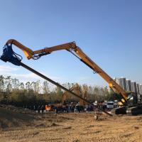 China Hydraulic Cast Steel Post Pile Driver – 21m Depth & Hyundai Excavator Adaptable for sale