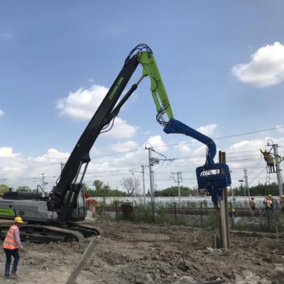 China CE Certified Hydraulic Vibro Hammer – 12m Depth & Excavator-Mounted for Sheet Pile for sale