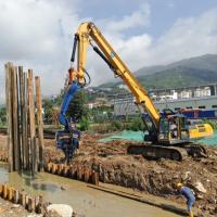 China Hydraulic CAT 320 Pile Driver – Yellow & Excavator-Mounted for Construction for sale
