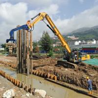 China Hydraulic CAT 320 Pile Driver – Yellow & Excavator-Mounted for Construction for sale
