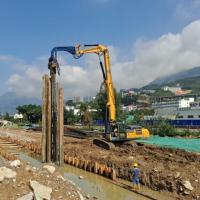 China Hydraulic CAT 320 Pile Driver – Yellow & Excavator-Mounted for Construction for sale
