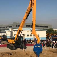 China Hydraulic Sheet Pile Hammer Driver - Excavator-Mounted & High-Efficiency For Construction for sale