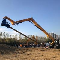 China Hydraulic Sheet Pile Driver - 535 KN Force & 18m Depth For Excavator Multi-Pile Works for sale