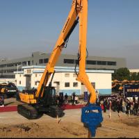 China Hydraulic Sheet Pile Driver - 535 KN Force & 18m Depth For Excavator Multi-Pile Works for sale