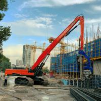 China PCF Series Hydraulic Pile Driver - 18m Piling Depth & 905kN Exciting Force For 45-60T Excavator for sale