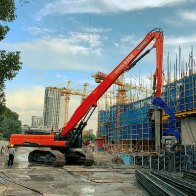China PCF Series Hydraulic Pile Driver - 18m Piling Depth & 905kN Exciting Force For 45-60T Excavator for sale