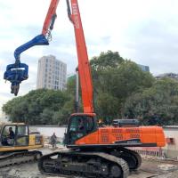 China PCF Series Hydraulic Pile Driver - 18m Piling Depth & 905kN Exciting Force For 45-60T Excavator for sale