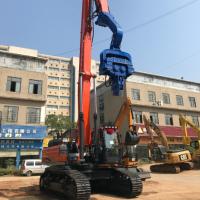 China PCF Series Hydraulic Pile Driver - 18m Piling Depth & 905kN Exciting Force For 45-60T Excavator for sale