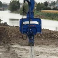 China Excavator Mounted Hydraulic Pile Driver - Solar Panel Project Adaptable & Low Maintenance for sale
