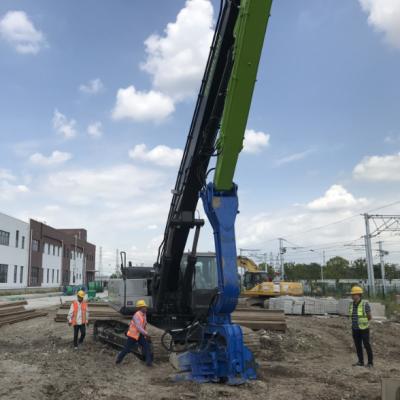 China High-Efficiency 15m Excavator Mounted Pile Driver With Durable Cast Steel Fixture for sale