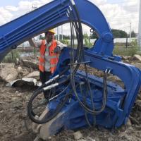 China 21m Deep Sheet Pile Driver: High-Frequency Vibro Hammer for Excavator Mounting for sale