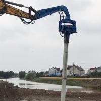China Through-Wall Pile Driver: High Excitation Force & Compact Excavator Vibro Hammer Design for sale