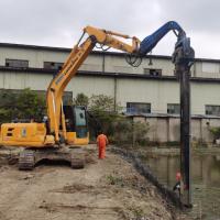 China Eco-Friendly Plastic Sheet Pile Driver: Excavator-Mounted & Low-Impact Vibration Technology for sale