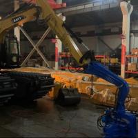 China Boat Type Excavator Mounted Pile Driver - 15m Pile Length 40T Capacity With High Vibration Efficiency for sale