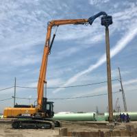 China Hydraulic Pile Driver For Excavators - Blue Design With Larsen Steel Sheet Pile Compatibility for sale