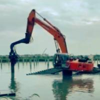 China High Frequency Excavator Pile Driver - 15m Pile Length & 40 Ton Heavy-Duty Application for sale