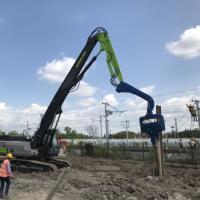 China Excavator-Fit Pile Driver - Low Vibration Short Period & 180° Rotation Adjustment for sale