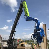 China Excavator-Fit Pile Driver - Low Vibration Short Period & 180° Rotation Adjustment for sale