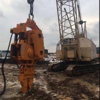 China 60kW Efficient Pile Driver - 200kN Pulling Force & Hydraulic Guardrail Piling Machine for sale