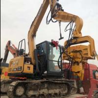 China River Canal Hydraulic Pile Driver - Excavator-Mounted & High-Efficiency Piling Performance for sale