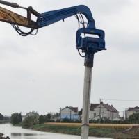 China Sheet Pile Driving Machine - Yellow Color & Excavator-Mounted Flexibility for sale