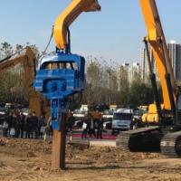 China Heavy-Duty Pile Driver With 470Kn Centrifugal Force And 15M Hyundai Hydraulic Hammer for sale