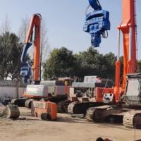 China High-Efficiency 3 Ton Vibrating Pile Driver For 15 Meter Large Sheet Piling Construction Projects for sale