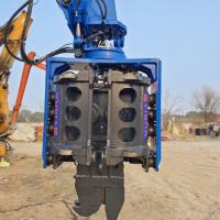 China Side Grip Pile Driver With Full 360 Degree Continuous Rotation & Low Headroom Operation Capability – SV-400 For 32–40t Excavators for sale