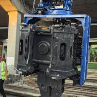 China Side Grip Pile Driver With Full 360 Degree Continuous Rotation & Low Headroom Operation Capability – SV-400 For 32–40t Excavators for sale