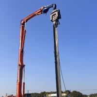 China Four Eccentric Pile Driver | High Frequency Vibration Output & Self Lubricating Bearing Low Maintenance For 48–52 Ton Excavators for sale