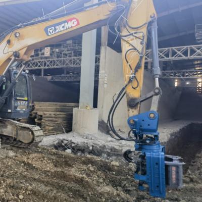 China Side Grip Pile Driver – Bidirectional Tilt Driving Head & Low Noise Eco Friendly Operation – Ultimate Low-Headroom Piling Solution for sale