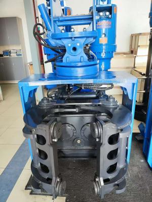 China Side Grip Pile Driver – Full 360 Degree Continuous Rotation & Bidirectional Tilt Driving Head For Low Clearance for sale