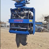 China Hydraulic Side Grip Pile Driver For Confined Spaces | Low Headroom Operation + Bidirectional Tilt & 360° Rotation for sale