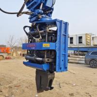 China Hydraulic Side Grip Pile Driver For Confined Spaces | Low Headroom Operation + Bidirectional Tilt & 360° Rotation for sale