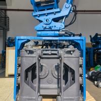 China Hydraulic Side Grip Pile Driver for Confined Spaces | Low Headroom Operation + Bidirectional Tilt & 360° Rotation for sale
