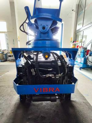 China Full 360 Degree Continuous Rotation China Pile Driver | Bidirectional Tilt Driving Head Factory + Low Headroom Design for sale