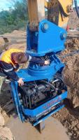 China Side Grip Pile Driver – Low Headroom Operation Capability & Full 360 Degree Continuous Rotation for 32‑40T Excavators for sale