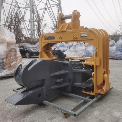 China 350KN Excavator Mounted Pile Driver - 3200rpm High Frequency & 18m Max Pile Length for sale