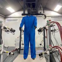 China ISO 13506 ASTM F1930 Protective Clothing Burning Dummy Tester with 123 Sensors and 84 kW/m² Flame Intensity for sale