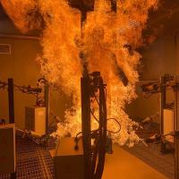 China ISO 13506 ASTM F1930 Protective Clothing Burning Dummy Tester with 123 Sensors and 84 kW/m² Flame Intensity for sale