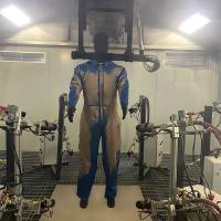 China ISO 13506 ASTM F1930 Protective Clothing Burning Dummy Tester with 123 Sensors and 84 kW/m² Flame Intensity for sale