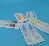 China Blue Grey Disposable Syringe Needles Side Hole Out Diameter 1.8mm 15G for sale
