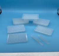 China Pointed Bottom Deep Well PCR Plates 96 Well Transparent Magnetic Sleeve for sale
