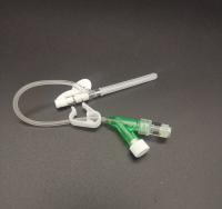 China Green 18G Disposable Iv Cannula Y Type Catheter Surgical Infusion Blood Transfusion for sale