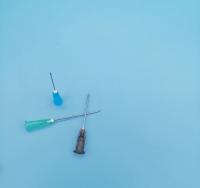 China Blue Grey Disposable Syringe Needles Side Hole Out Diameter 1.8mm 15G for sale
